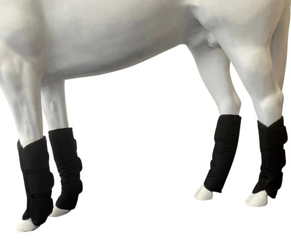 Wide Tab Float Boots Set of 4 Black - Equine Solutions