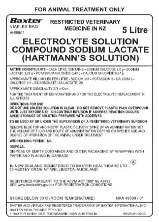 BAXTER HARTMANNS DRIP 1L - Equine Solutions
